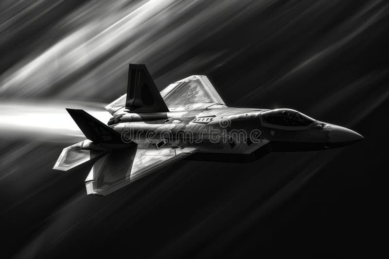 A Fighter Jet Flying High Above the Clouds, Demonstrating Its ...