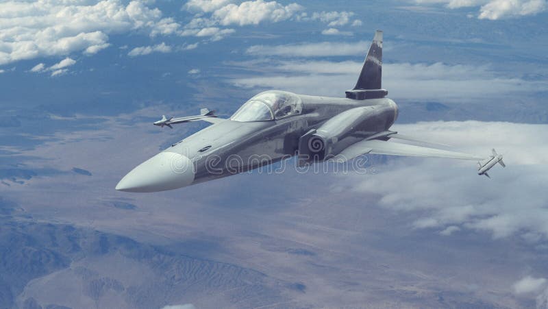 Supersonic Fighter Jet At High Altitude Stock Image - Image of ...