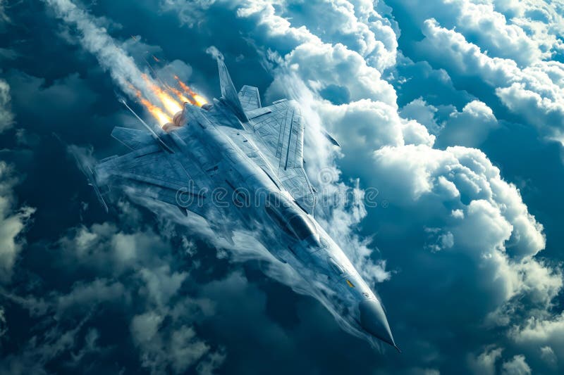 Plane Flying Air Flames Coming Out Stock Photos - Free & Royalty-Free ...