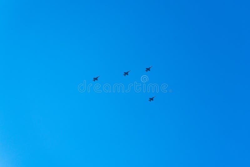 Fighter Jet Formation stock image. Image of horizon - 377384191