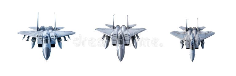 Fighter Jet Front View Isolate Stock Image - Illustration of ...