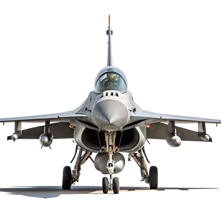 Fighter Jet Front View stock illustration. Illustration of innovations ...