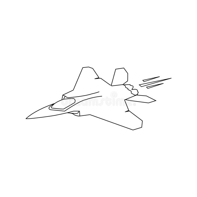 Fighter jet icon design stock vector. Illustration of aircraft - 329972805
