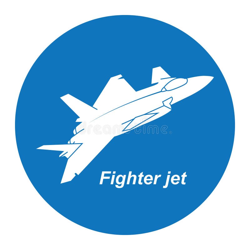 Fighter jet icon design stock vector. Illustration of vector - 329972823