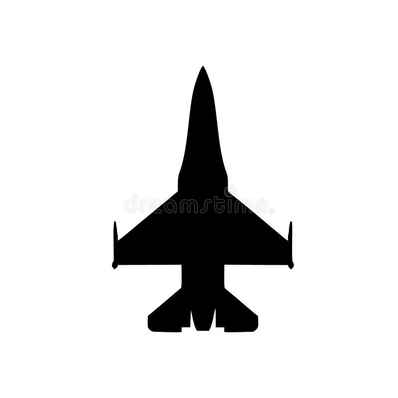 Fighter Jet Icon Isolated on White Background. Fighter Jet Icon in ...