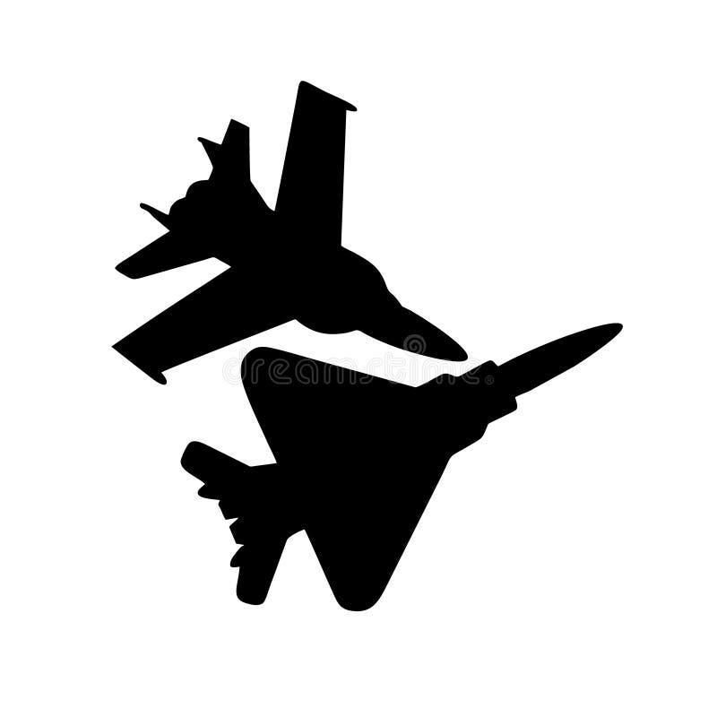 Fighter Jet Icon Isolated on White Background. Fighter Jet Icon in ...