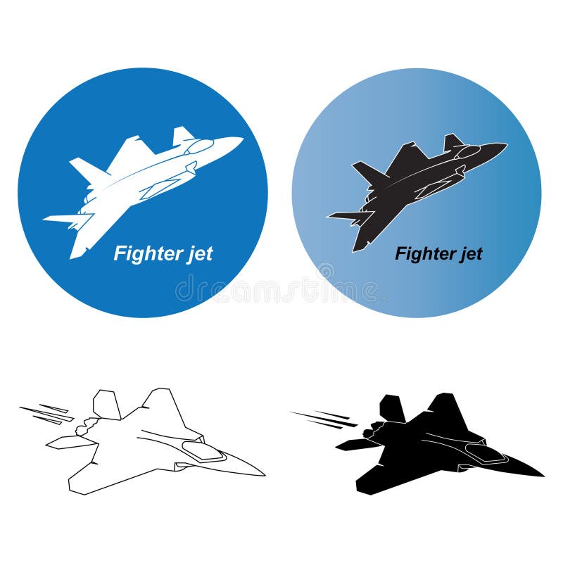 Fighter jet icon design stock vector. Illustration of vector - 330356514