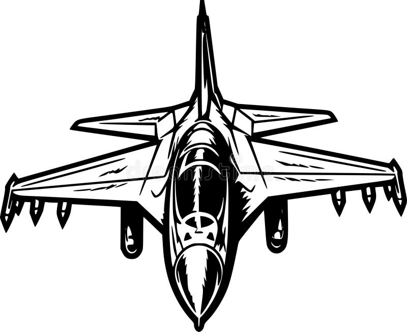 Fighter Jet - Minimalist and Simple Silhouette - Vector Illustration ...
