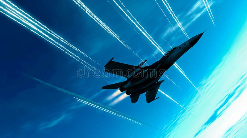 A Fighter Jet Performing a Dramatic Barrel Roll To Evade Incoming ...