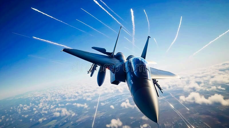 A Fighter Jet Performing a Dramatic Barrel Roll To Evade Incoming ...