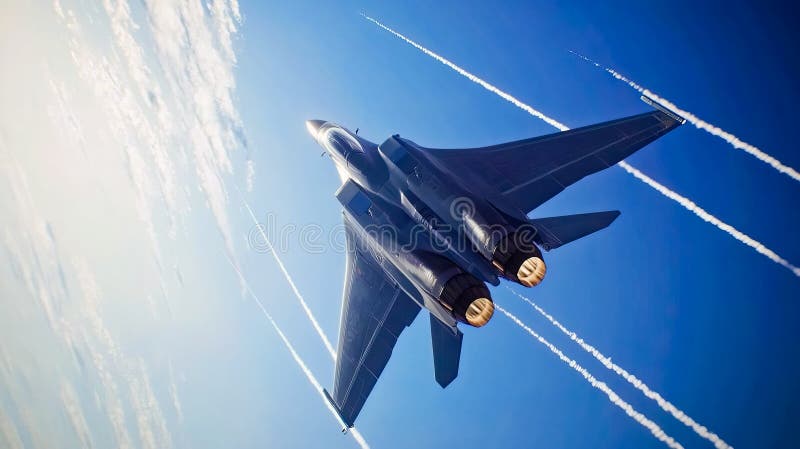 A Fighter Jet Performing a Dramatic Barrel Roll To Evade Incoming ...