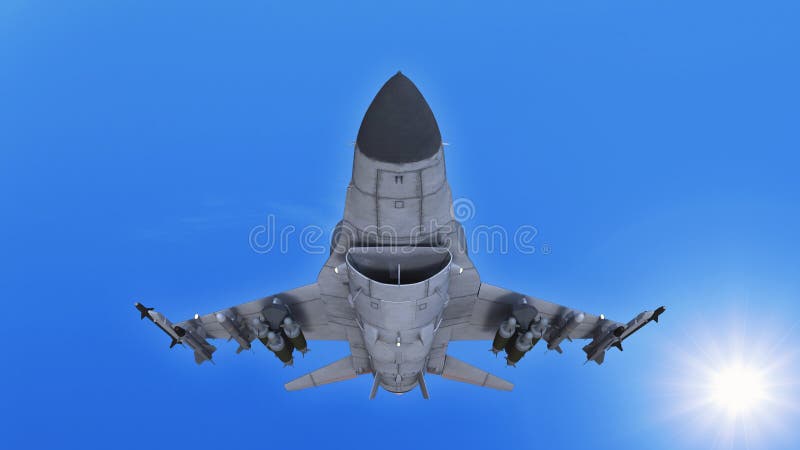 Fighter Jet Plane in Flight, Military Aircraft, Army Airplane Flying in ...