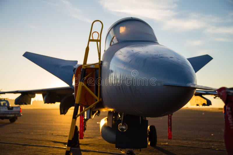 Fighter Jet on the runway stock image. Image of african - 41085135
