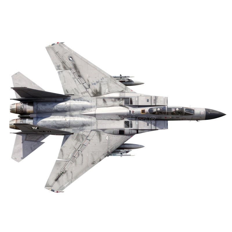 Fighter Jet Side View Isolate Stock Illustration - Illustration of ...