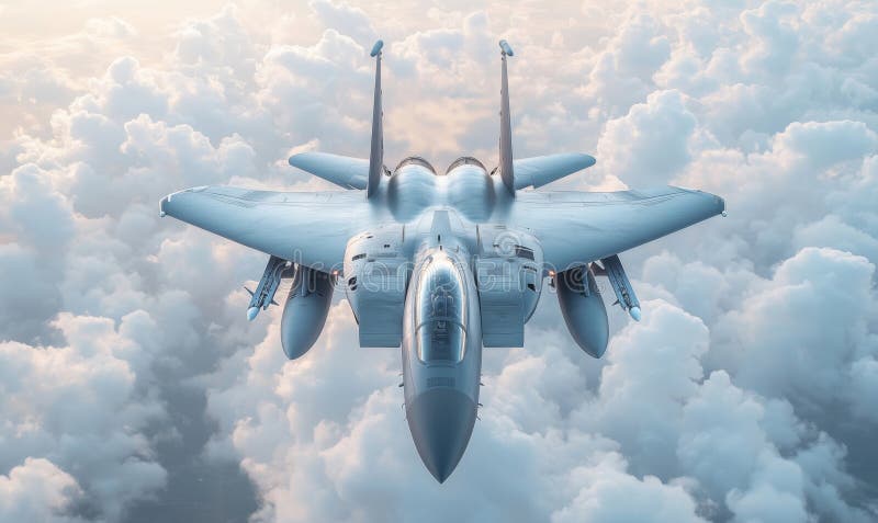 Fighter Jet Soaring Above Clouds Showcasing Advanced Aerodynamics and ...