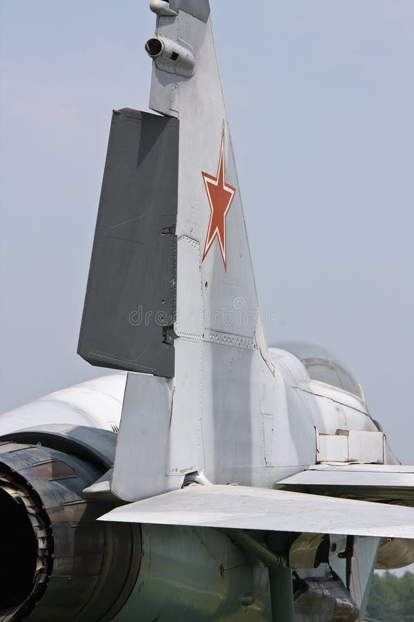 Fighter jet tail stock photo. Image of rear, aircraft - 18244746