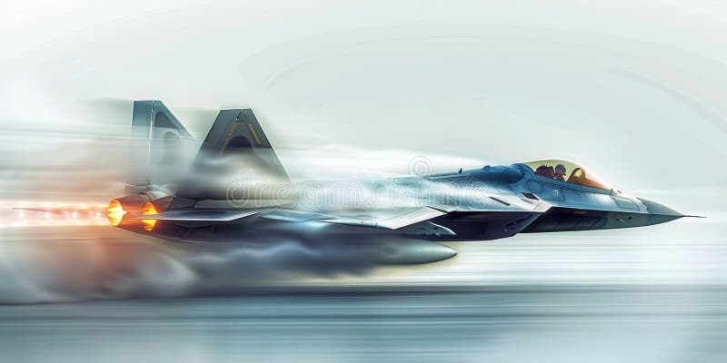 Fighter Jet Taking Off. Created by Generative Artificial Intelligence ...
