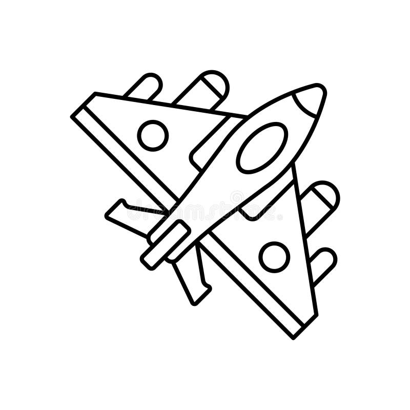 Fighter Jet Vector Icon Which Can Easily Modify or Edit. Stock Vector ...