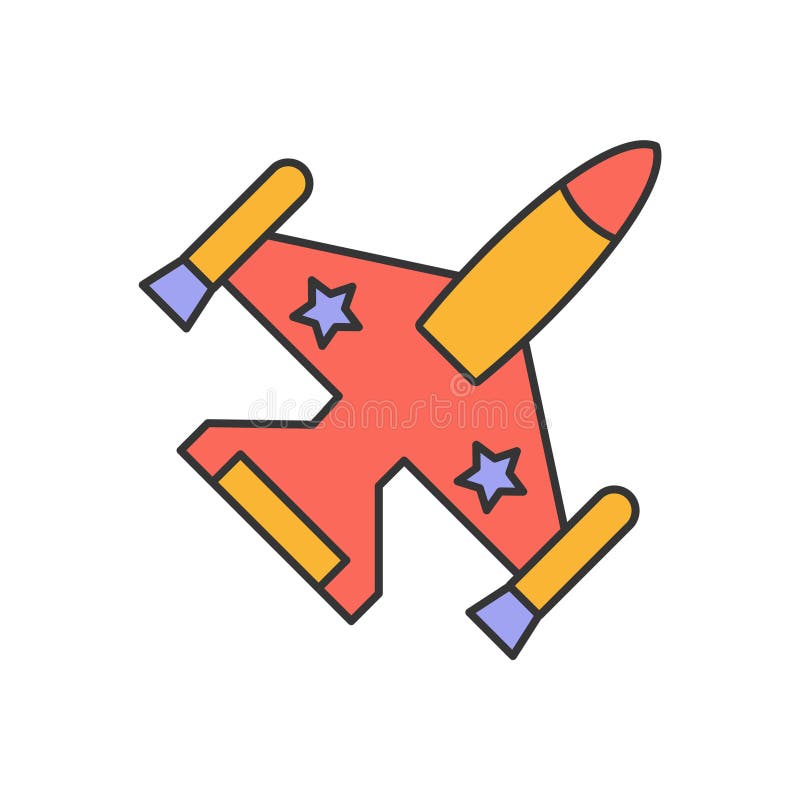 Fighter Jet Vector Icon Which Can Easily Modify or Edit. Stock Vector ...
