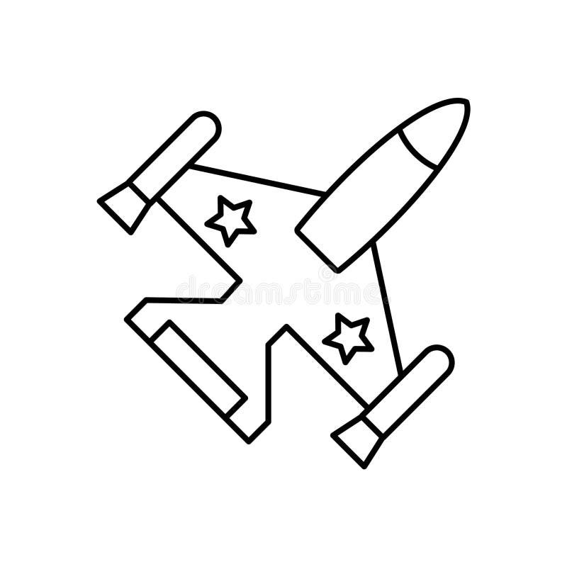 Fighter Jet Vector Icon Which Can Easily Modify or Edit. Stock Vector ...