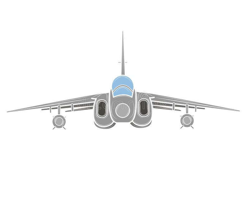 Fighter Jet Vector Illustration Isolated on White Background. Vector ... Fighter Jet Vector Illustration Isolated on White Background. Vector ...