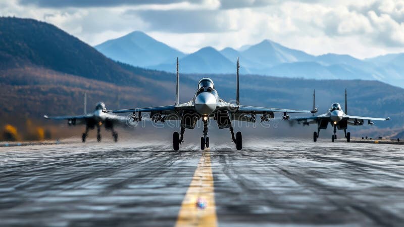 Fighter Jets Launching for Strategic Assault Precision and Power in ...