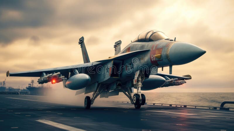 Fighter Jets are Taking Off, Advanced Aircraft Jet Taking Off from a ...