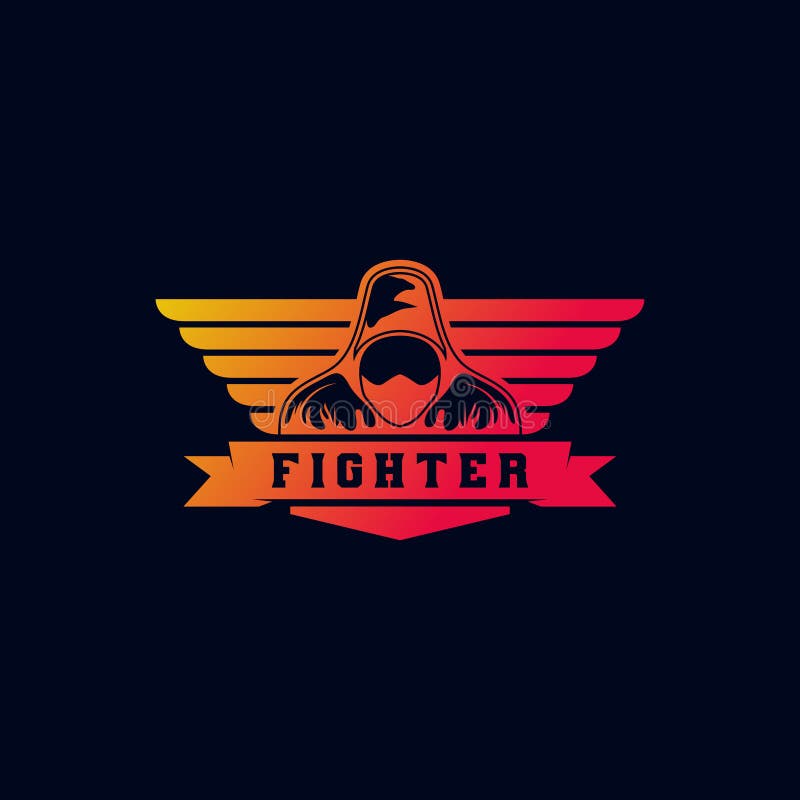 Fighter logo stock illustration. Illustration of print - 307474418