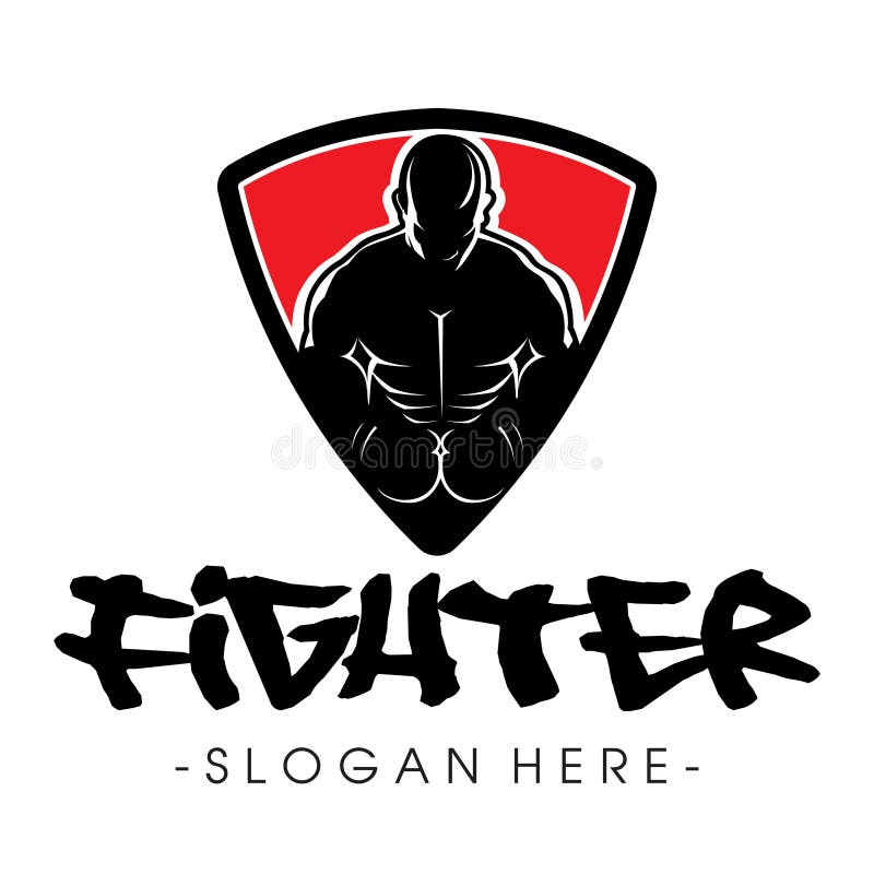 Fighter Logo Vector stock vector. Illustration of exercise - 181837033