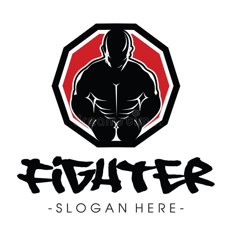 Fighter Logo Vector stock vector. Illustration of exercise - 181837033