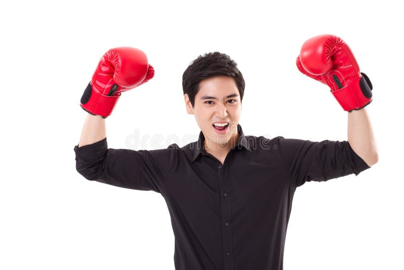 Fighter, man boxer winning stock image. Image of boxer - 54264053