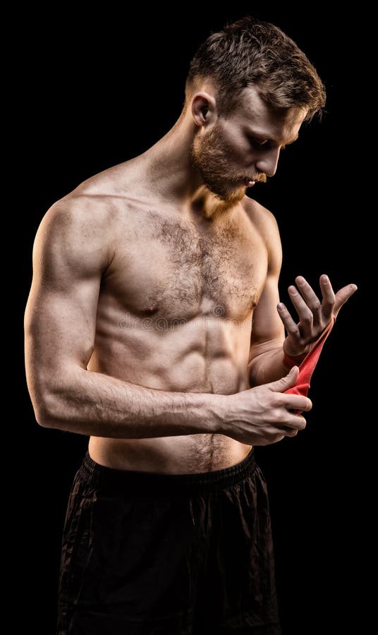 Bearded Fighter During Workout Stock Photo - Image of wiry, body: 93181766