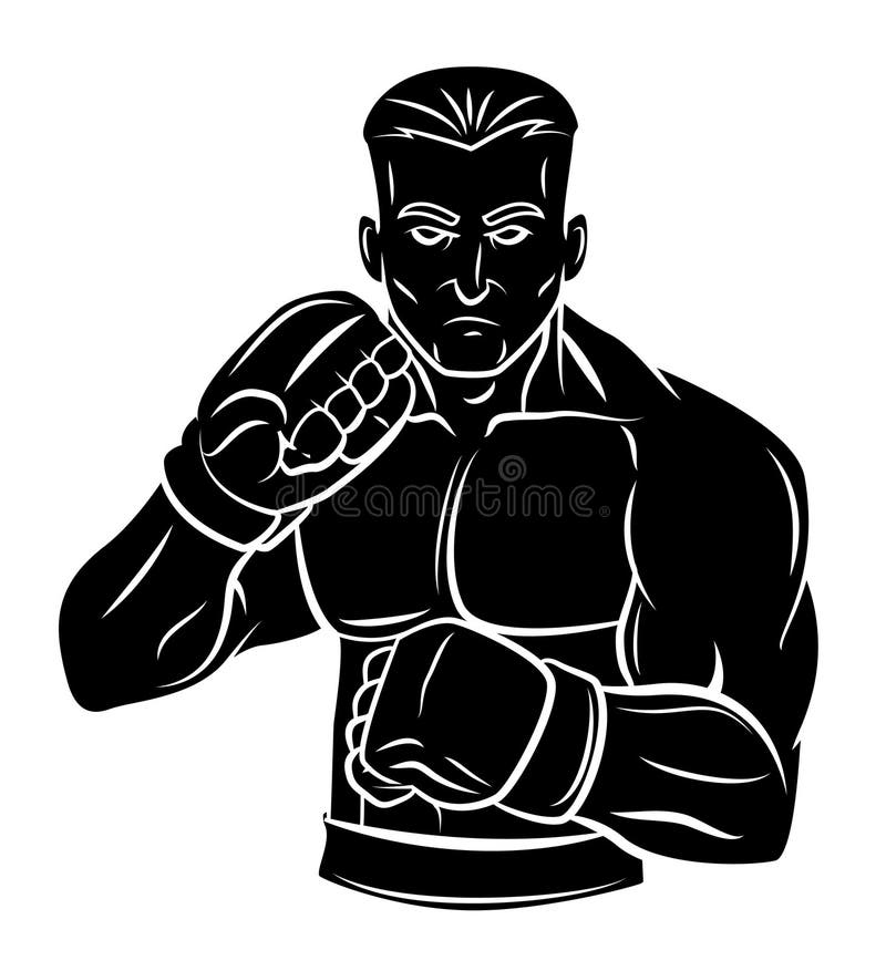 Fighter man stock vector. Illustration of clip, element - 47878857