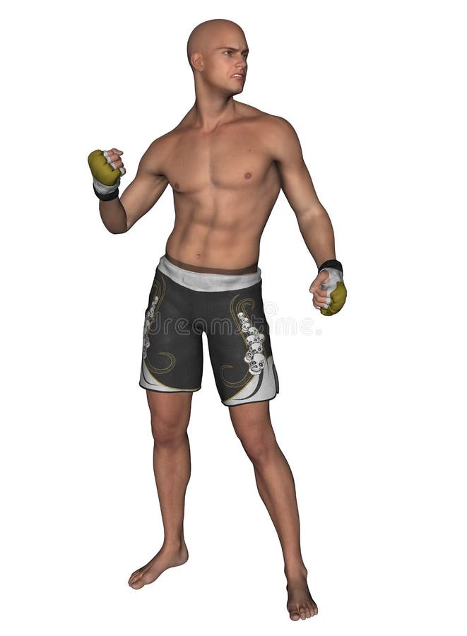 Cartoon MMA Fighter stock vector. Illustration of competition - 20756354