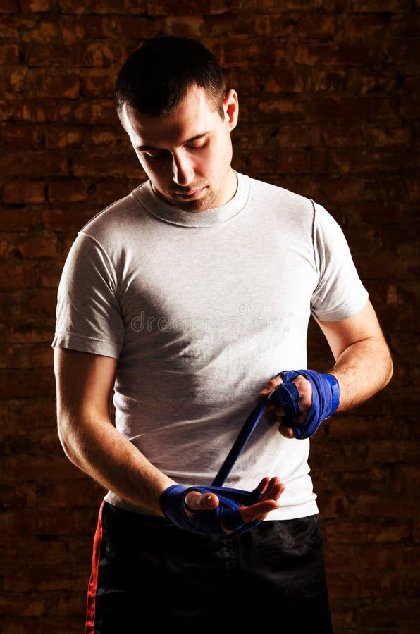 Fighter stock image. Image of bandage, caucasian, fist - 35344937