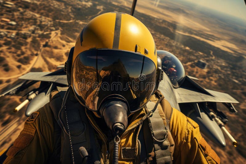 Fighter Pilots Training Fly Generative Ai Stock Photo - Image of pilot ...