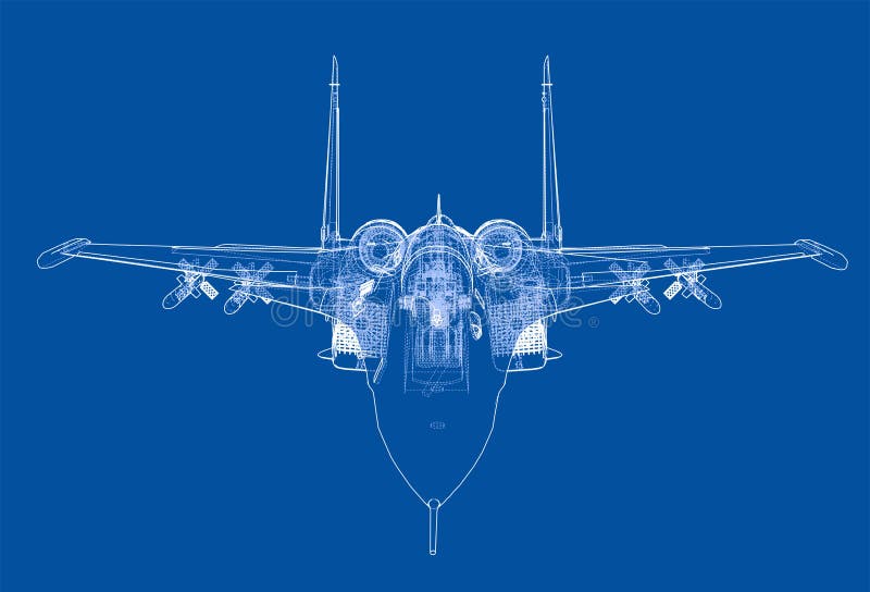 Fighter plane concept stock illustration. Illustration of silhouette ...