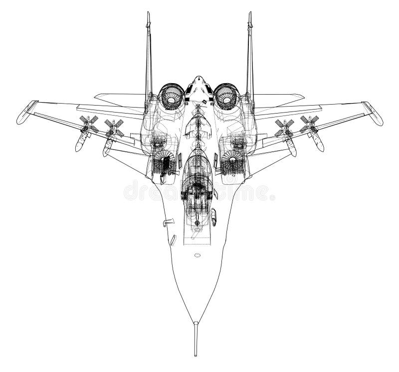 Fighter plane concept stock illustration. Illustration of concept ...