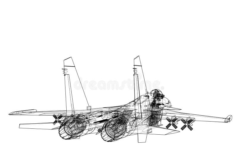 Fighter plane concept stock illustration. Illustration of fight - 133370858