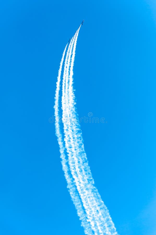 Fighter Plane Looping in Turbo Fly on the Sky Stock Image - Image of ...