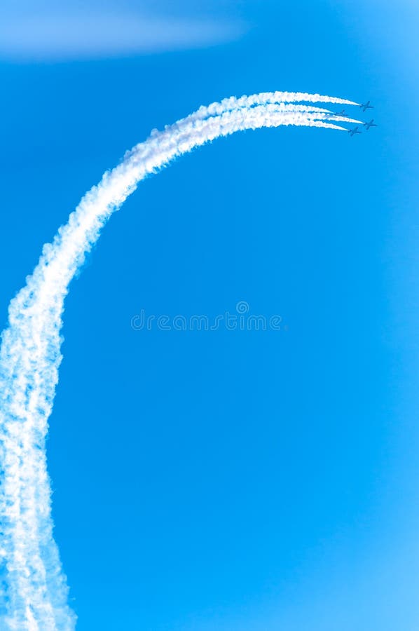 Fighter Plane Looping in Turbo Fly on the Sky Stock Image - Image of ...