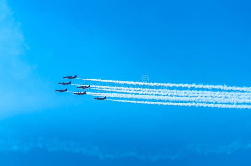 Fighter Plane Looping in Turbo Fly on the Sky Stock Photo - Image of ...