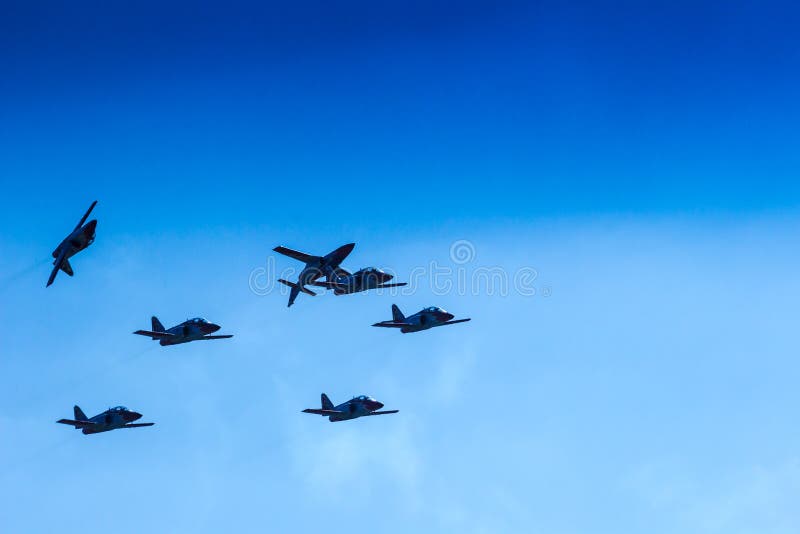 Fighter Plane Looping in Turbo Fly on the Sky Stock Photo - Image of ...