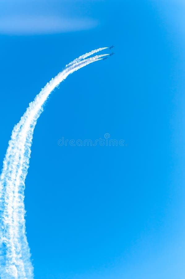 Fighter Plane Looping in Turbo Fly on the Sky Makes Heart Stock Image ...