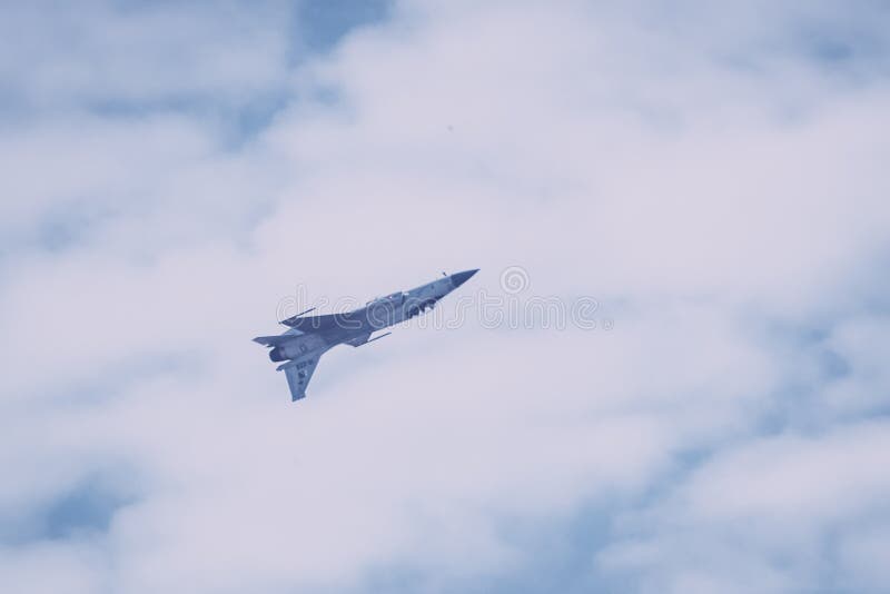 Fighter Planes Flying in the Blue Sky Stock Image - Image of force ...