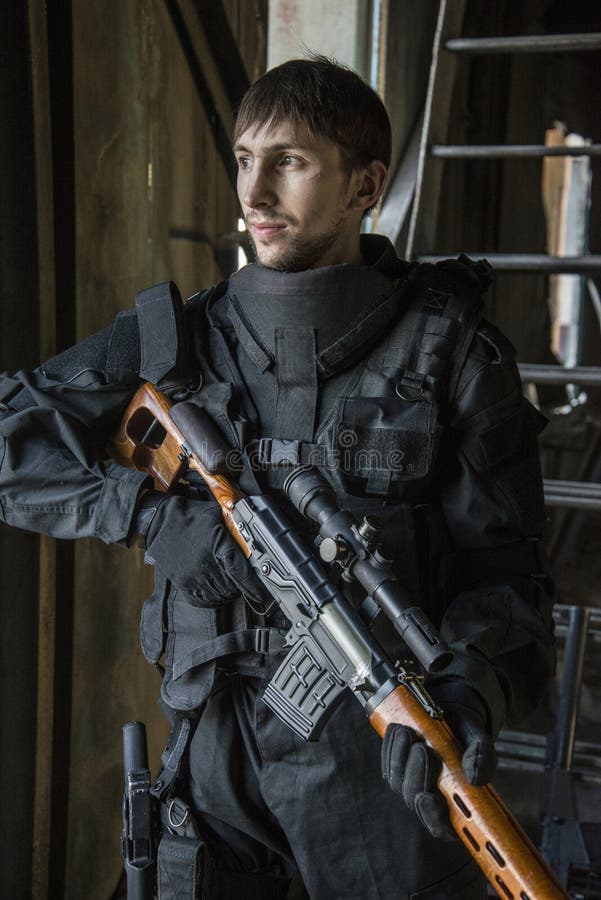 Fighter of the Russian Special Forces Stock Image - Image of hunts ...