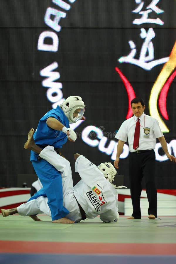 Fighter Sends Sprawling Another Fighter Editorial Photo - Image of ...