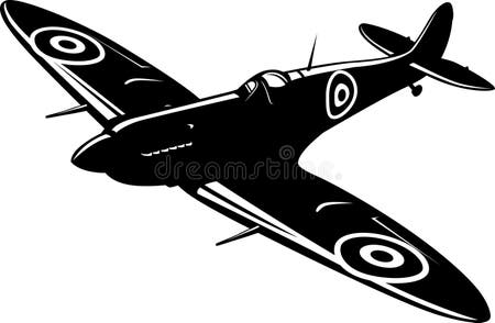 Fighter Spitfire stock vector. Illustration of aircraft - 18742114