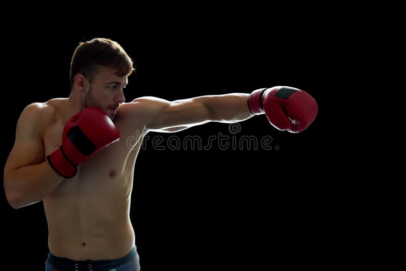 Fighter striking a punch stock image. Image of maximum - 106238523