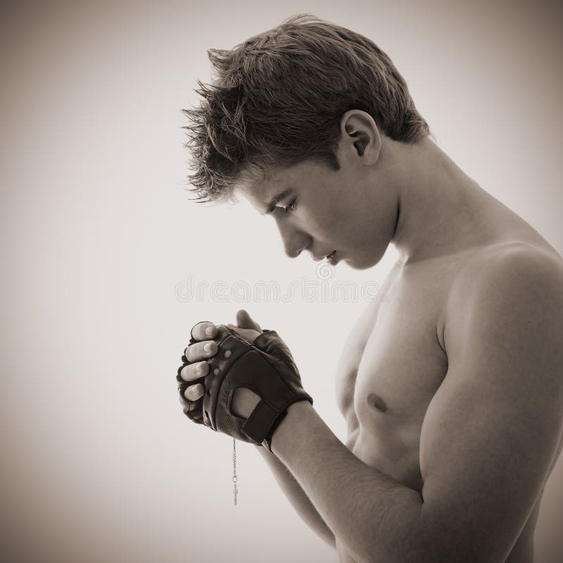 Fighter stock image. Image of male, portrait, adult, caucasian - 46563803